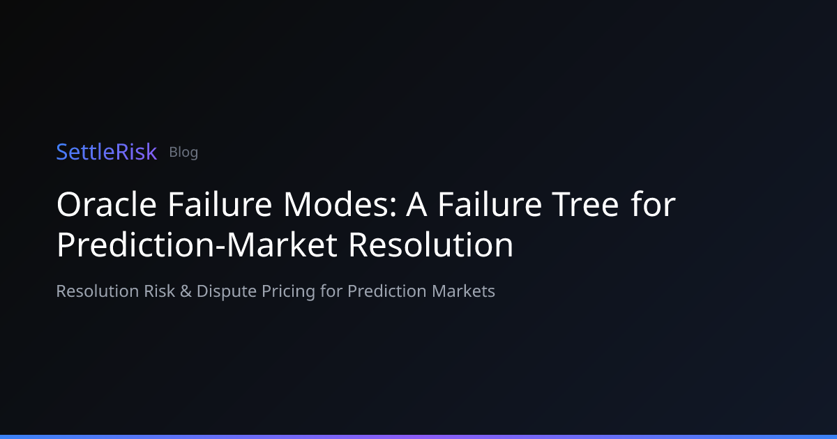 Oracle Failure Modes: A Failure Tree for Prediction-Market Resolution ...